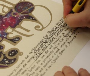 Naming a Star: Professional Hand Calligraphy