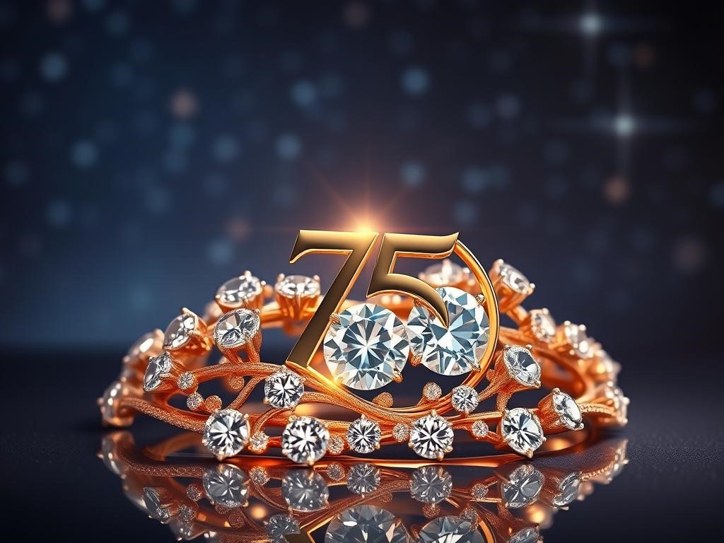 75th Anniversary gift – Diamond and Gold: Timeless Legacy
